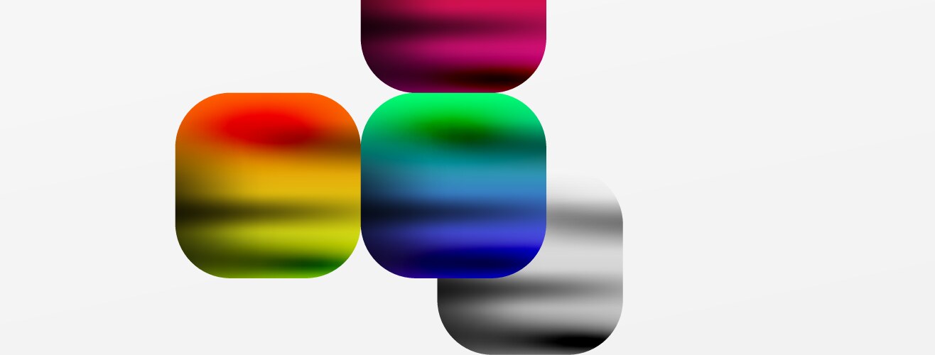 Colorful plastic objects stacked in a pattern Vector Image