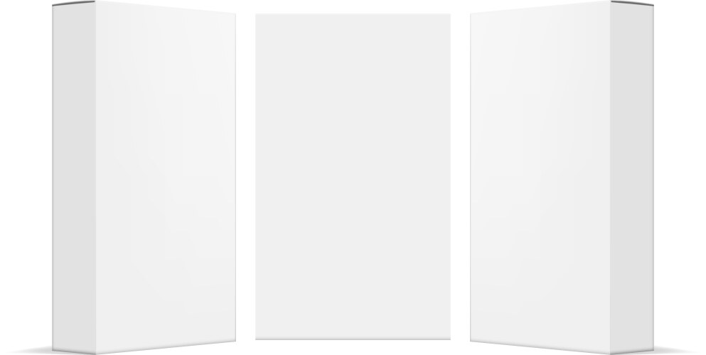 Blank white sachet packet pack mockup stack Vector Image