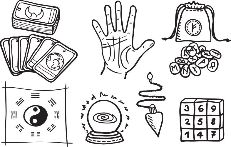 Icons fortune doodle wealth and prosperity Vector Image