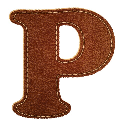 Leather textured letter t Royalty Free Vector Image