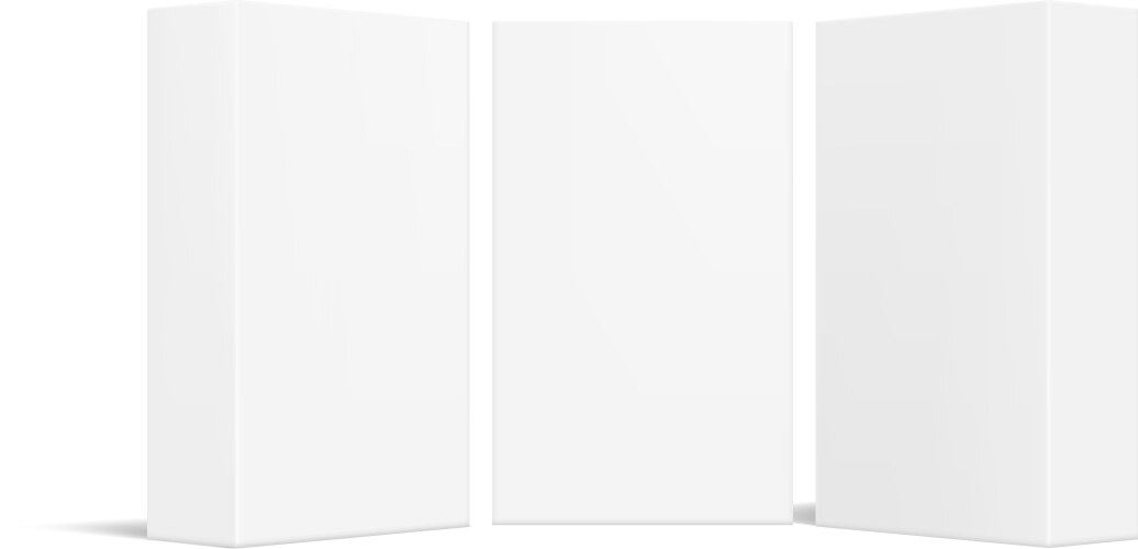 Blank white sachet packet pack mockup stack Vector Image