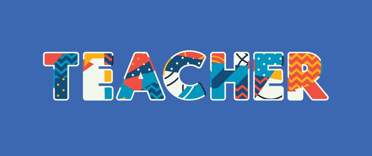 Teacher word Vector Images & Graphics for Commercial Use | VectorStock