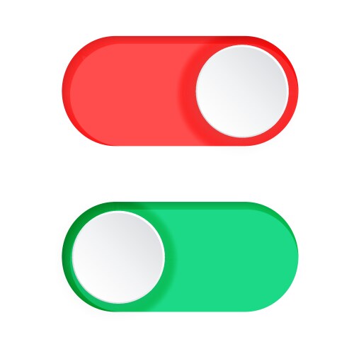 Toggle button switch slider web ui icons Vector Image