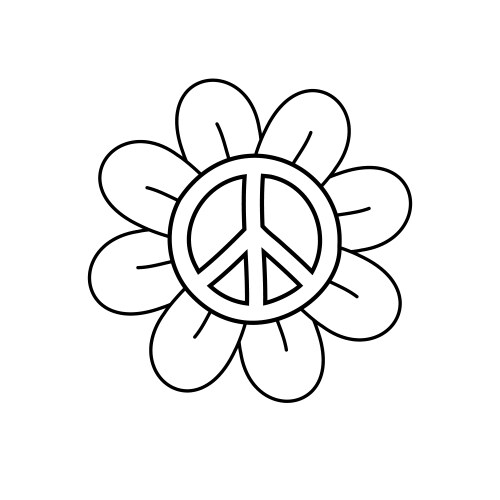 Flower Power Peace Sign Vector Images (over 730)