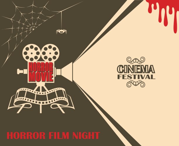 Horror movie Royalty Free Vector Image - VectorStock
