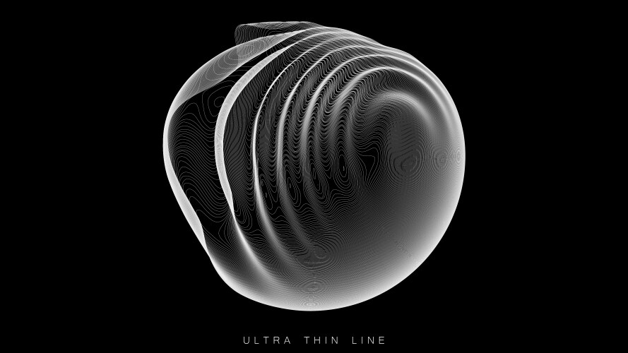 Ultra thin line fluid geometry dynamic Royalty Free Vector