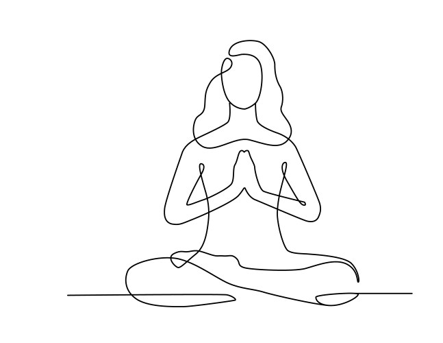 Yoga Pose Line Vector Images (over 6,000)
