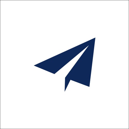 Paper plane logo Royalty Free Vector Image - VectorStock