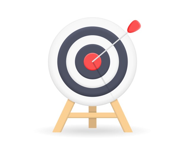 Target without arrow in flat on white background Vector Image