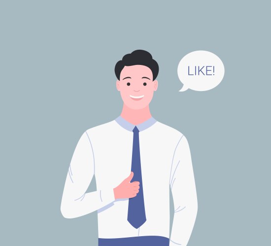 Man showing thumb up Royalty Free Vector Image