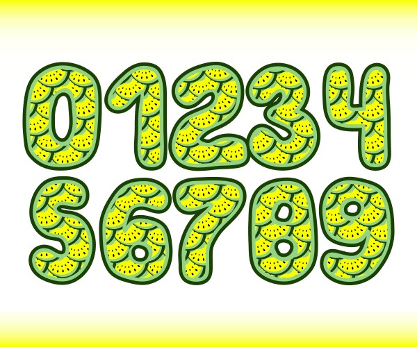 Watermelon Number Vector Images (over 510)