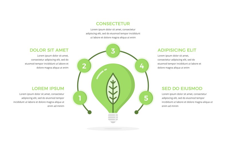 Green energy infographics Royalty Free Vector Image