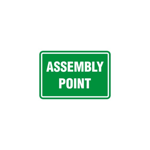 Emergency assembly point sign Vector Images & Graphics for Commercial ...