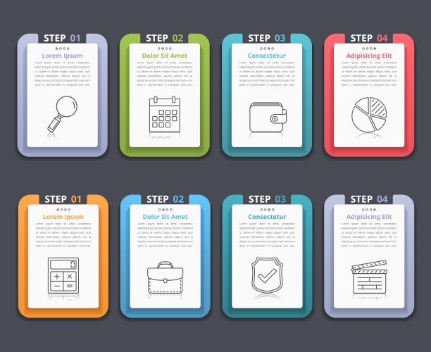 Infographics elements numbers template Royalty Free Vector