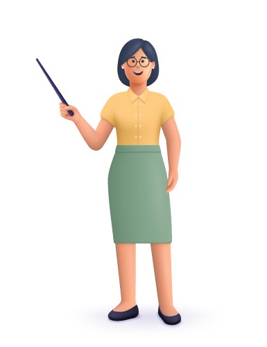 Teacher teaching in front class room Royalty Free Vector