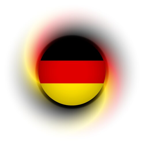 Germany flag icon in shape pointer map Royalty Free Vector