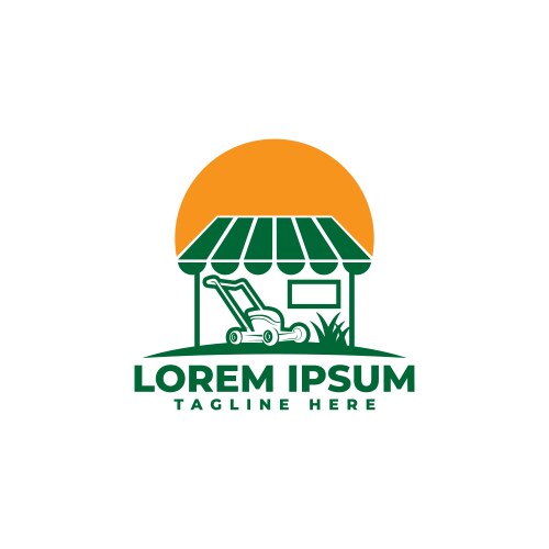 Lawn garden maintenance with spraying logo Vector Image