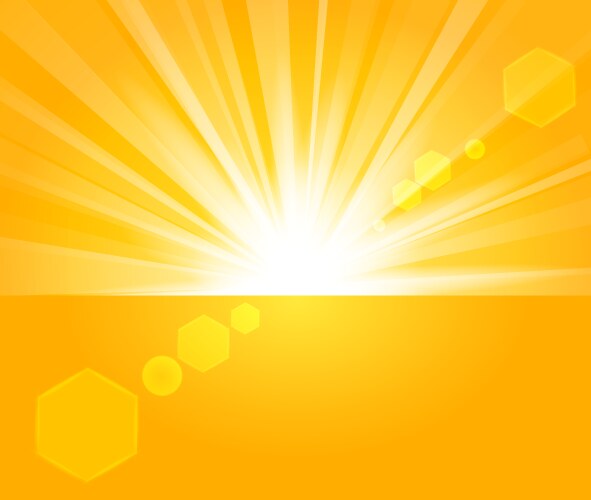 Red rays rising from horizon Royalty Free Vector Image