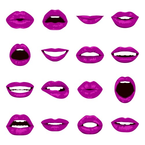 Woman lips Royalty Free Vector Image - VectorStock
