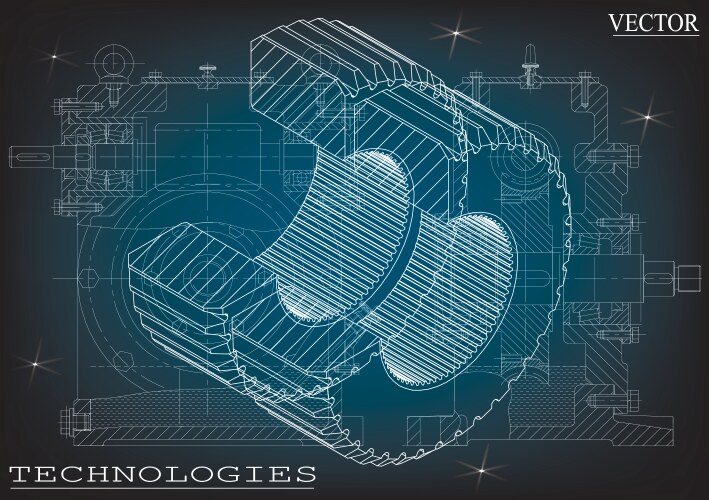 Blue background grid backgrounds engineering Vector Image