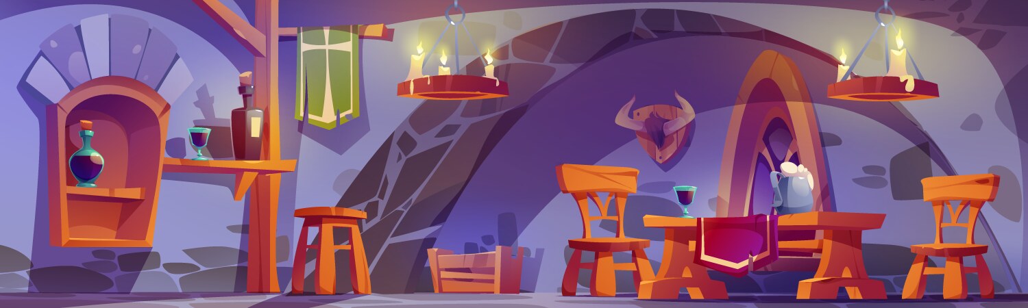 Cartoon castle dungeon with medieval prison cell Vector Image