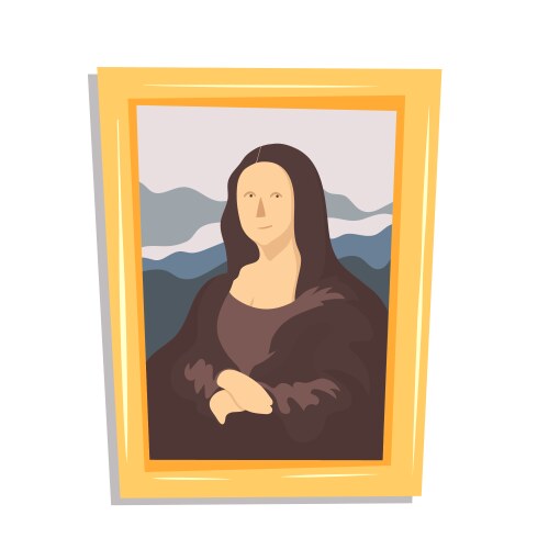 Low poly mona lisa Royalty Free Vector Image - VectorStock