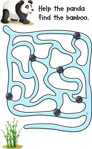 Panda playing game Royalty Free Vector Image - VectorStock