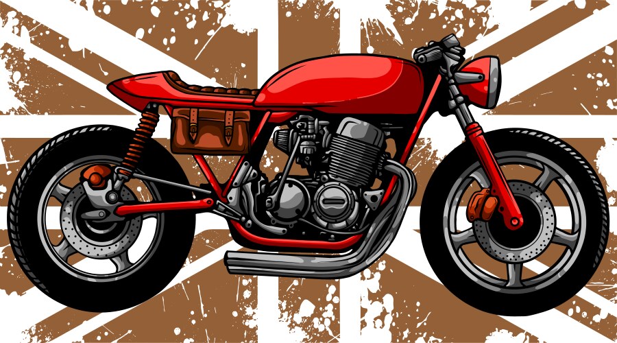 Cafe racer motor bike design Royalty Free Vector Image