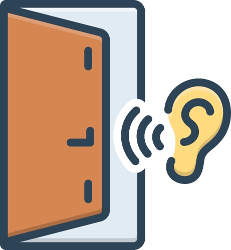 Listen Royalty Free Vector Image - VectorStock