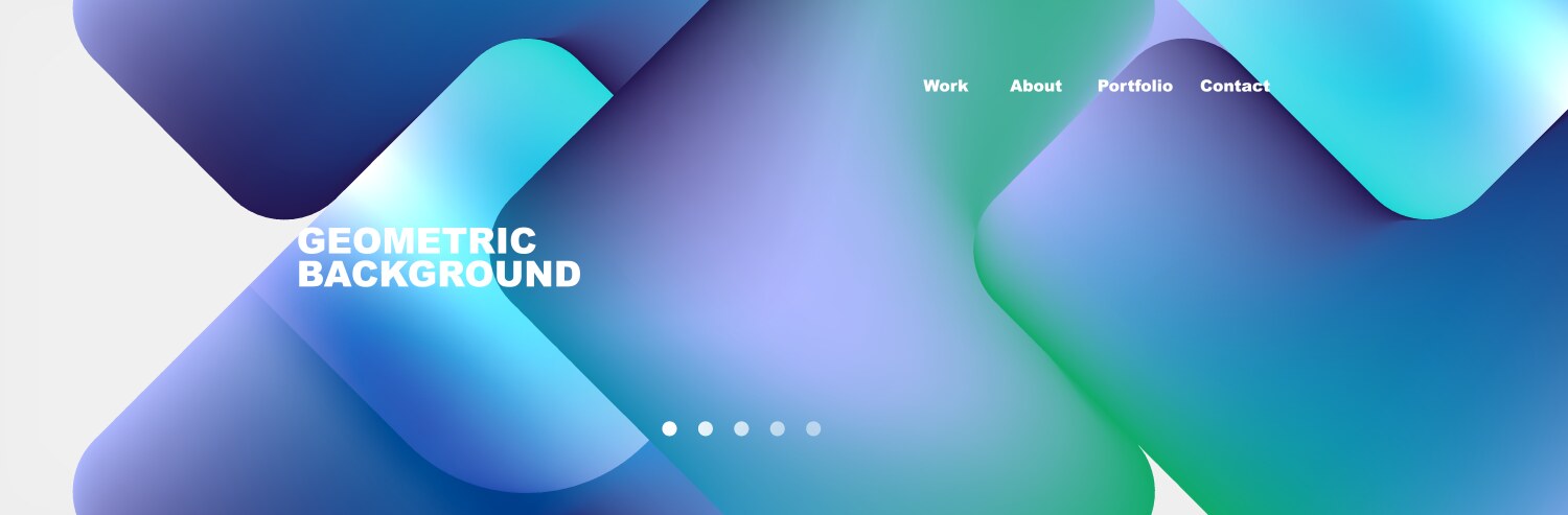 Abstract geometric shapes in azure and aqua Vector Image