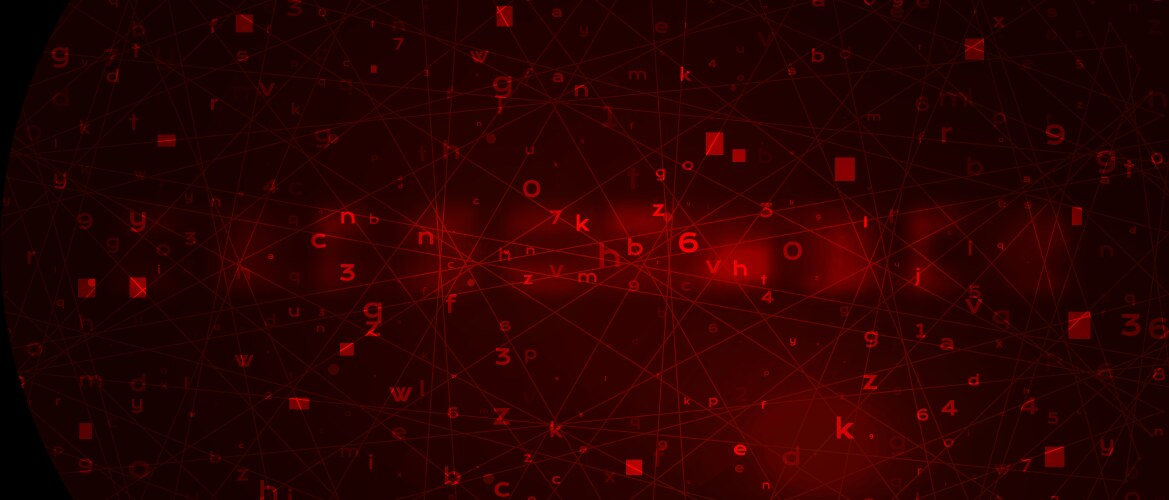 Red Binary Code Map Background Royalty Free Vector Image