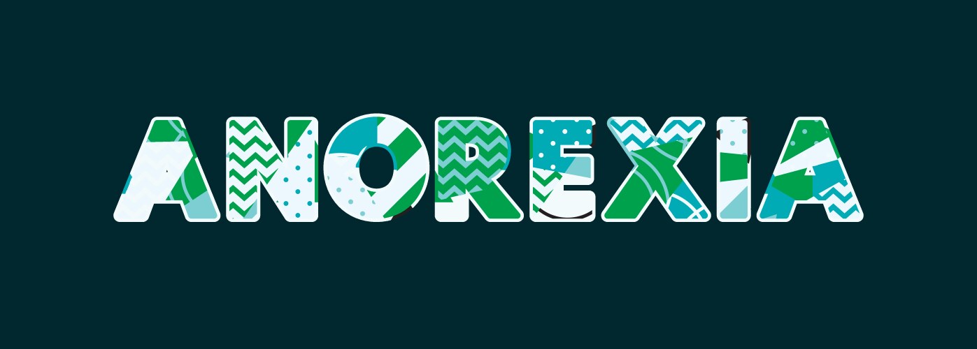 Informative poster of anorexia eating disorder Vector Image