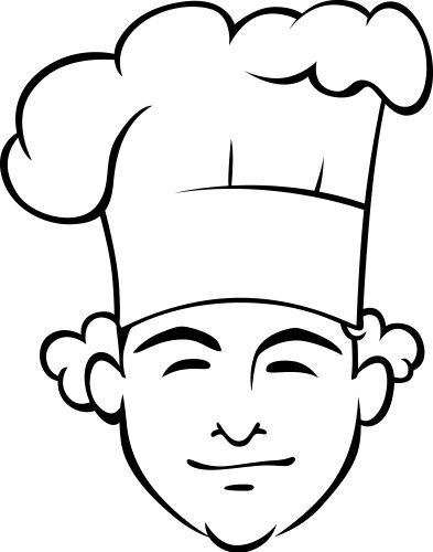 Mustachioed chef Royalty Free Vector Image - VectorStock