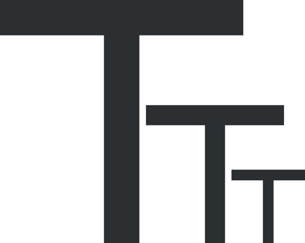 Triple t logo letter design on white background Vector Image