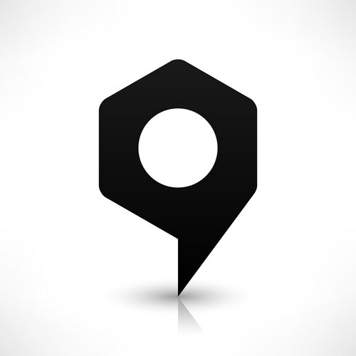 Pin location icon - iconic design Royalty Free Vector Image