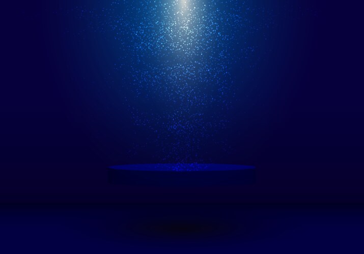 Luxury blue studio room background Royalty Free Vector Image