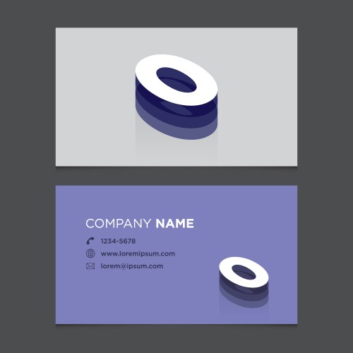 Business card letter Royalty Free Vector Image