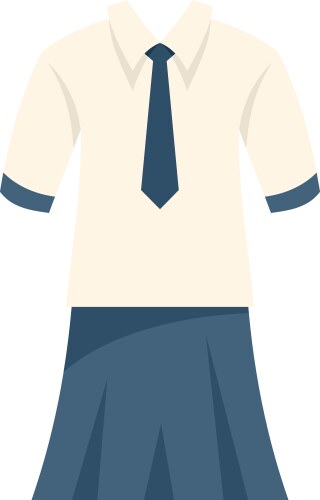 School uniform icons set flat formal Royalty Free Vector