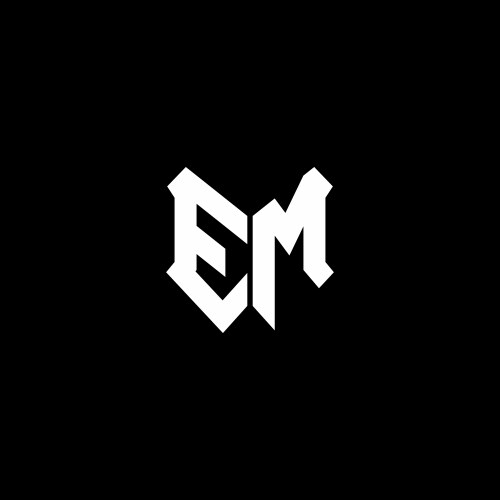 Em logo monogram isolated on circle element Vector Image