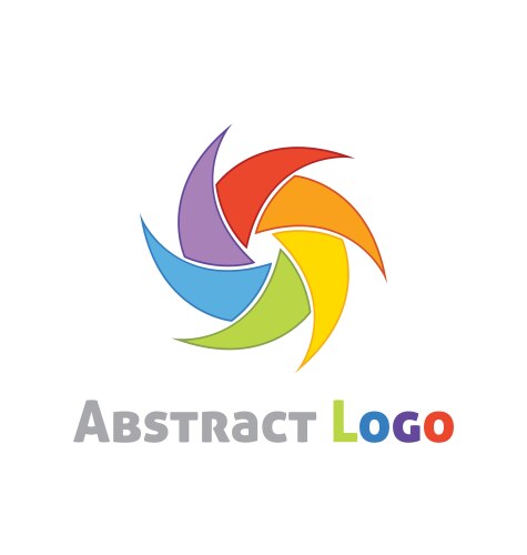 Colorful dance abstract logo template Royalty Free Vector