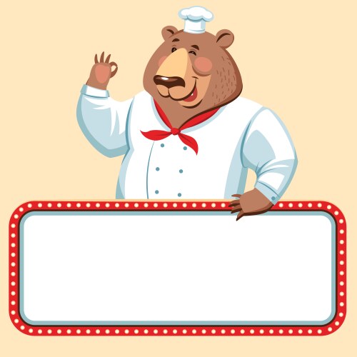 Chef menu banner Royalty Free Vector Image - VectorStock