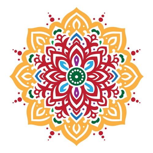 Floral Mandala Silhouette – Royalty-Free Vector | VectorStock