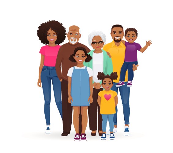 Big family portrait Royalty Free Vector Image - VectorStock