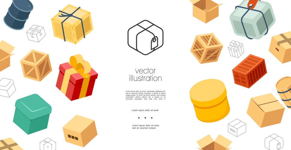Packaging elements template Royalty Free Vector Image