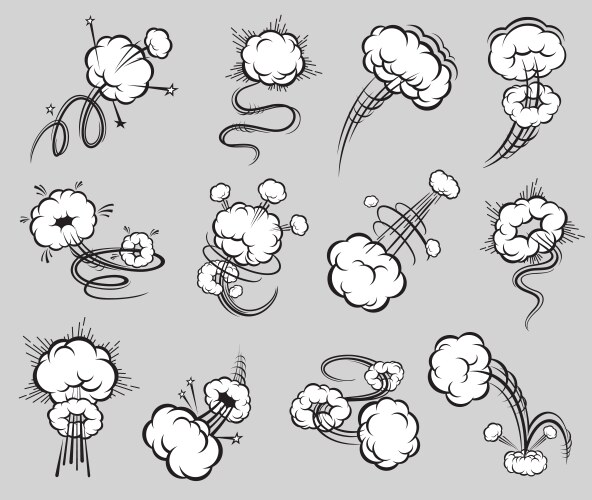 Cartoon Smoke Trail Vector Images (over 1,300)