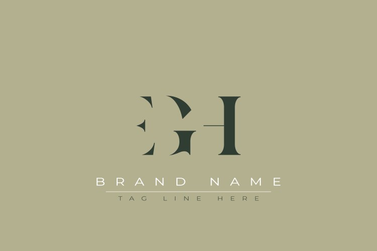 Letter egh monogram logo design – Royalty-Free Vector | VectorStock