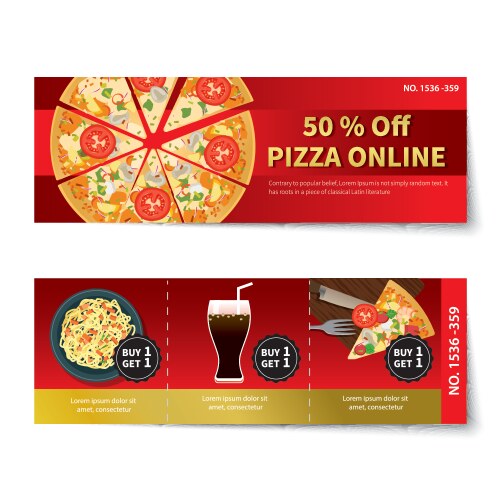 Pizza roll up banner stand design Royalty Free Vector Image