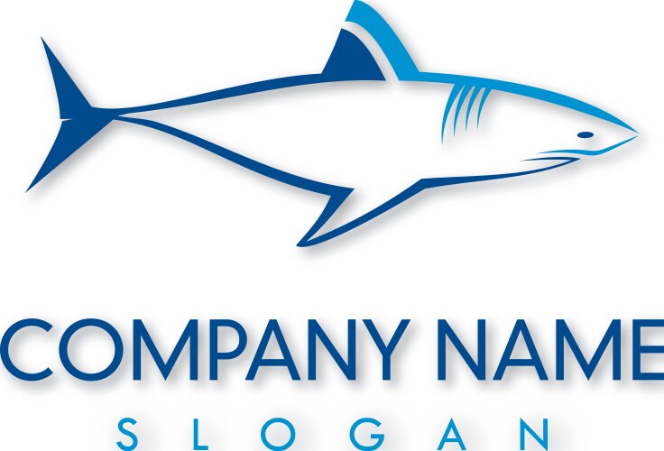 Cartoon of white shark design Royalty Free Vector Image