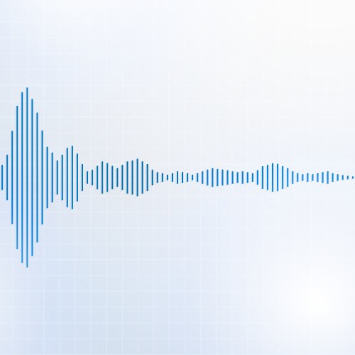 Waveform shape soundwave audio wave graph set Vector Image