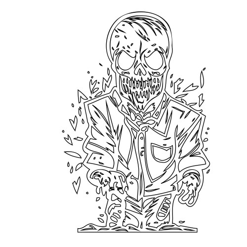 Zombie Outline Oh My Zombie Coloring Book: A Captivating New Coloring